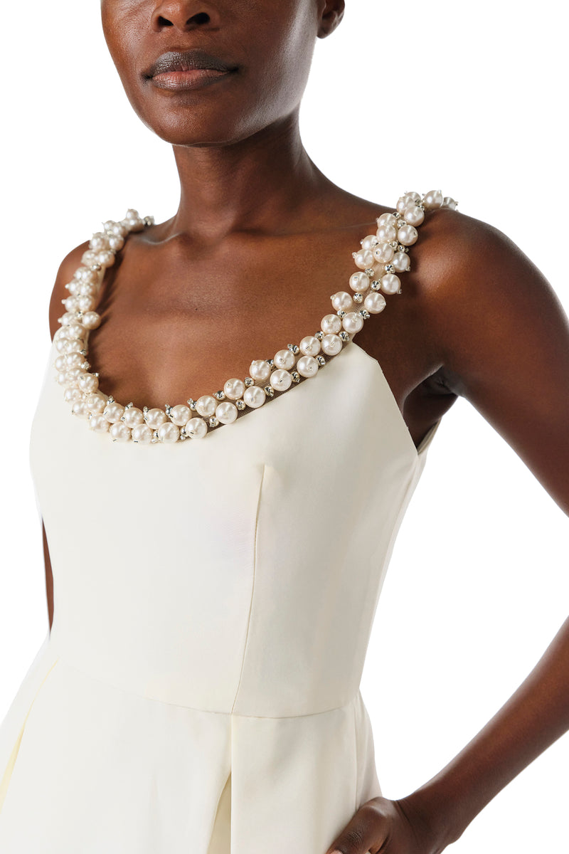 Pearl Embroidered Cocktail Dress – Monique Lhuillier