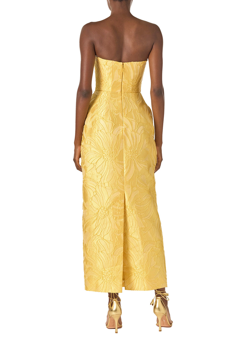 Lemon Floral Jacquard Dress – Monique Lhuillier