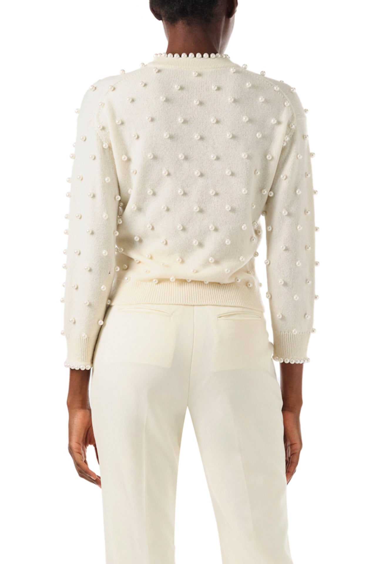Creme Pearl Cashmere Sweater – Monique Lhuillier