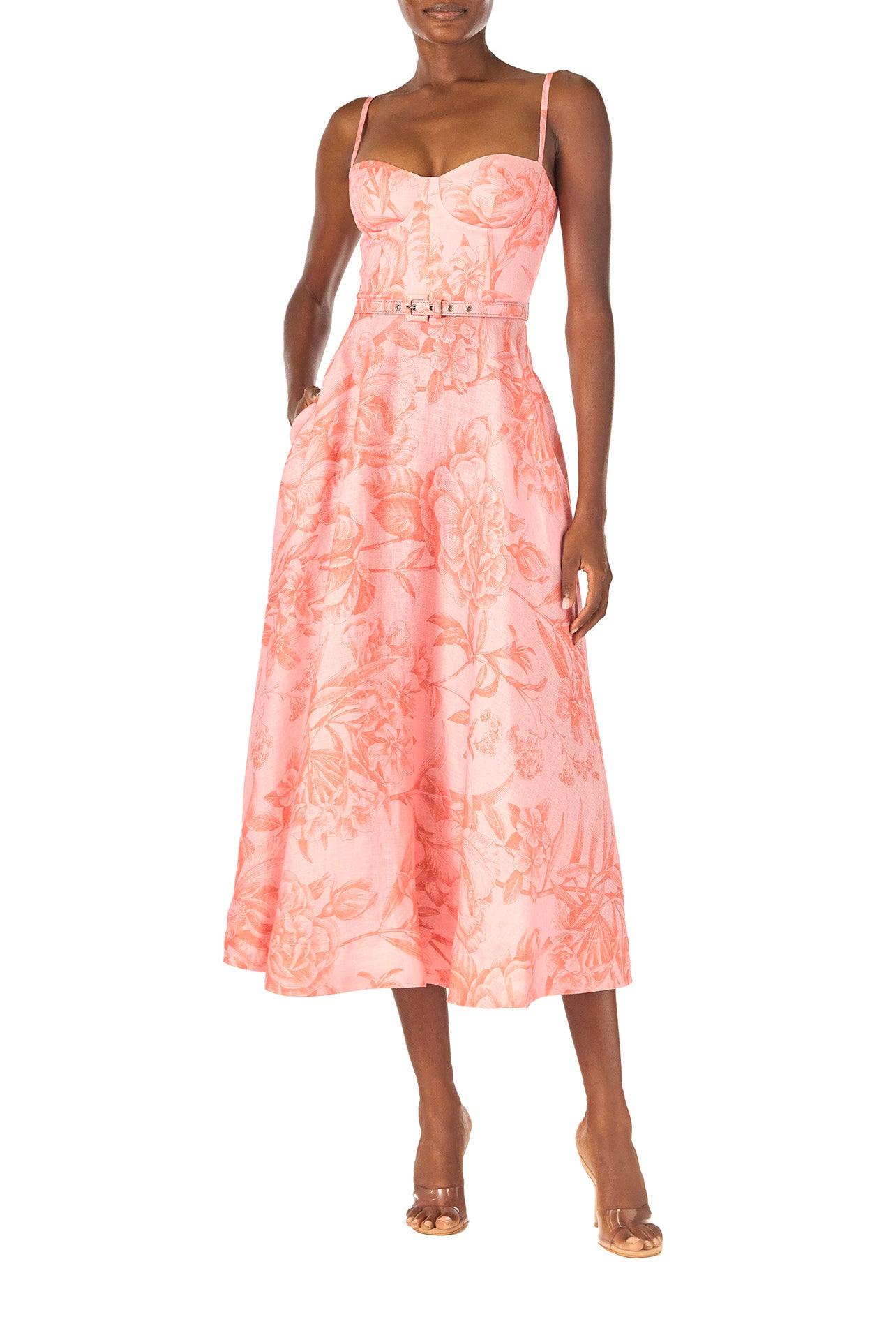 Floral Corseted A-line Dress – Monique Lhuillier